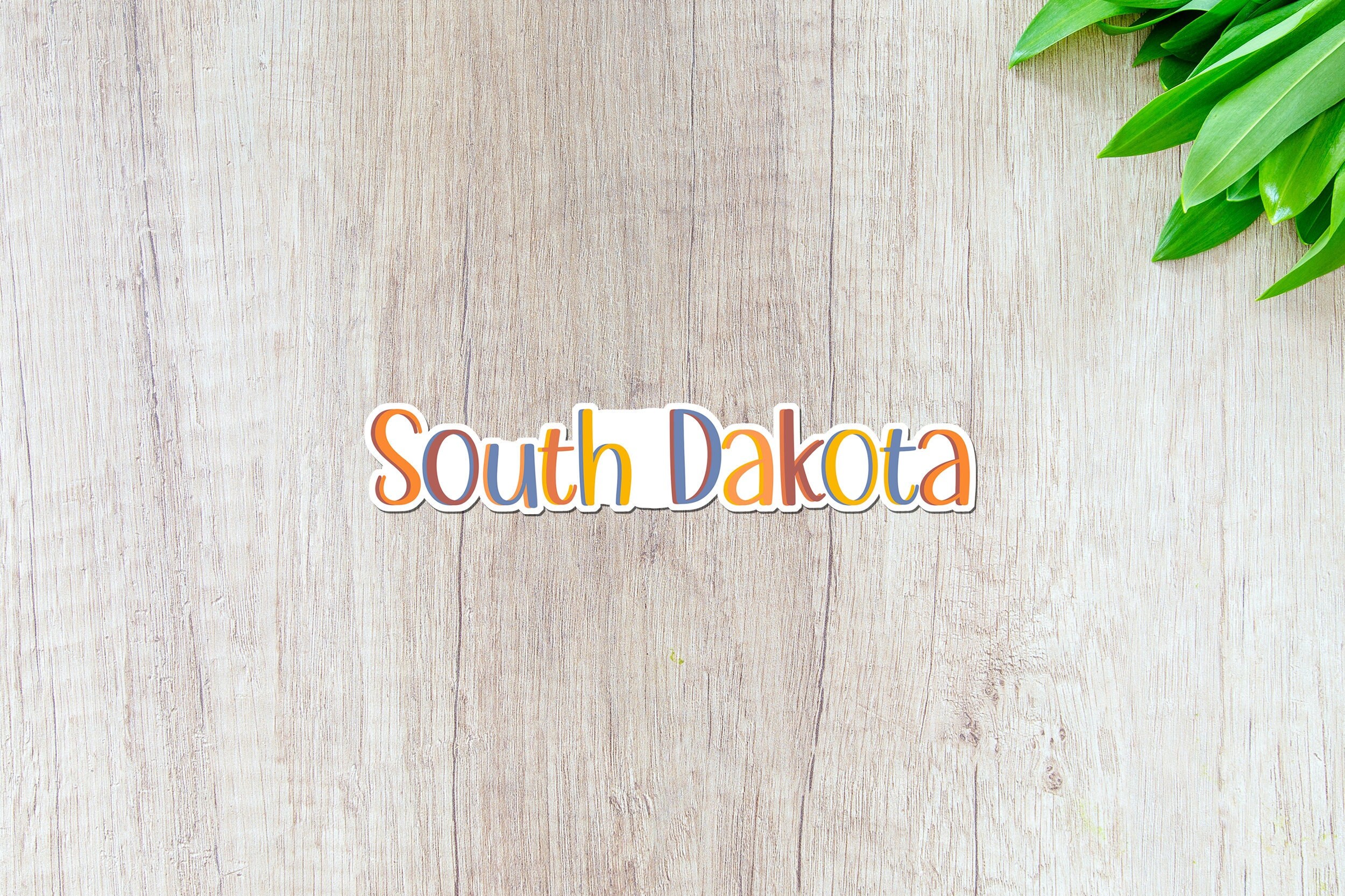 South Dakota State Sticker, Home State Decal, Typography, High-quality ...