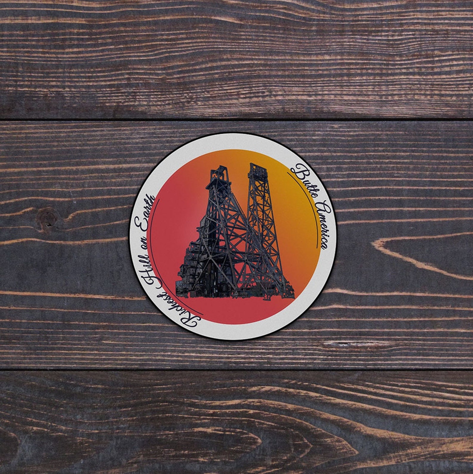 Butte Montana Head Frame Sticker, Mining Head Frame Sticker, Butte ...