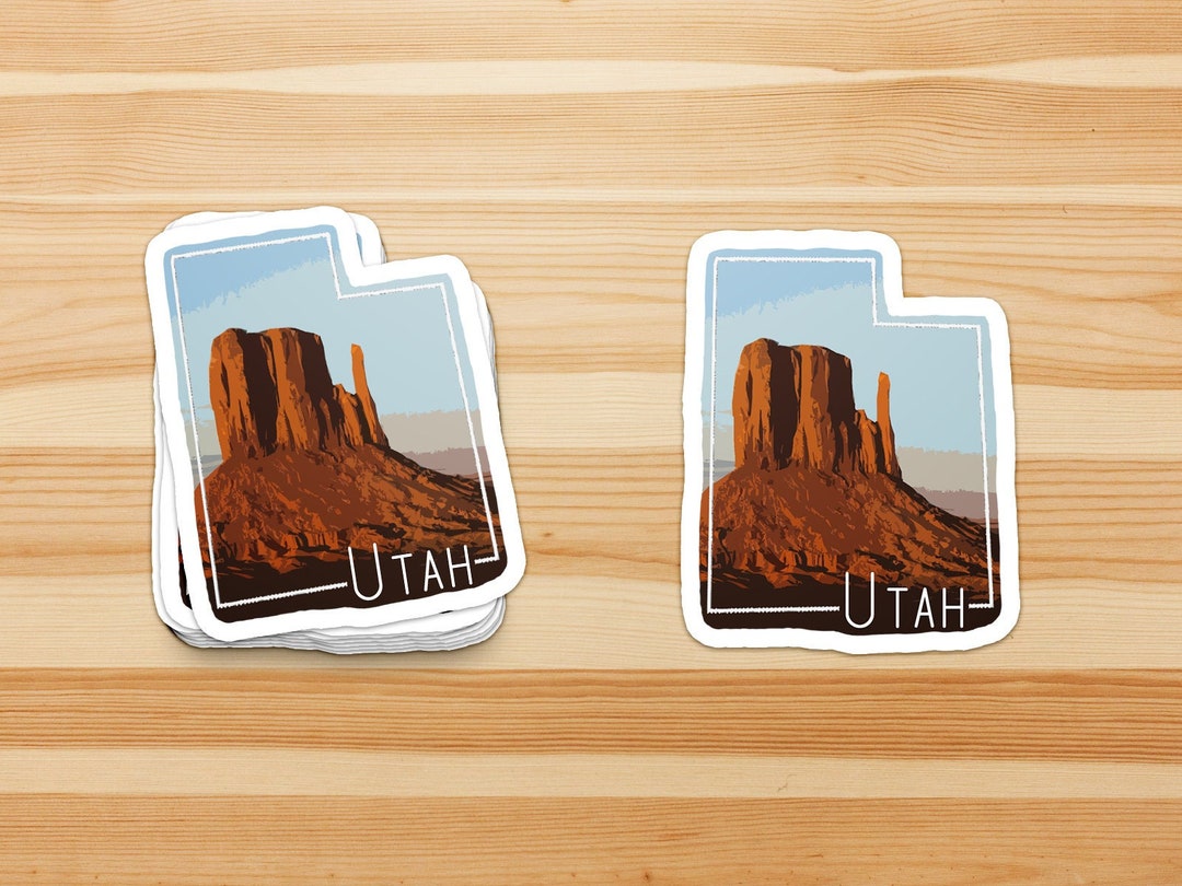 Utah State Sticker, Monument Valley Sticker, Desert Art, Home State ...