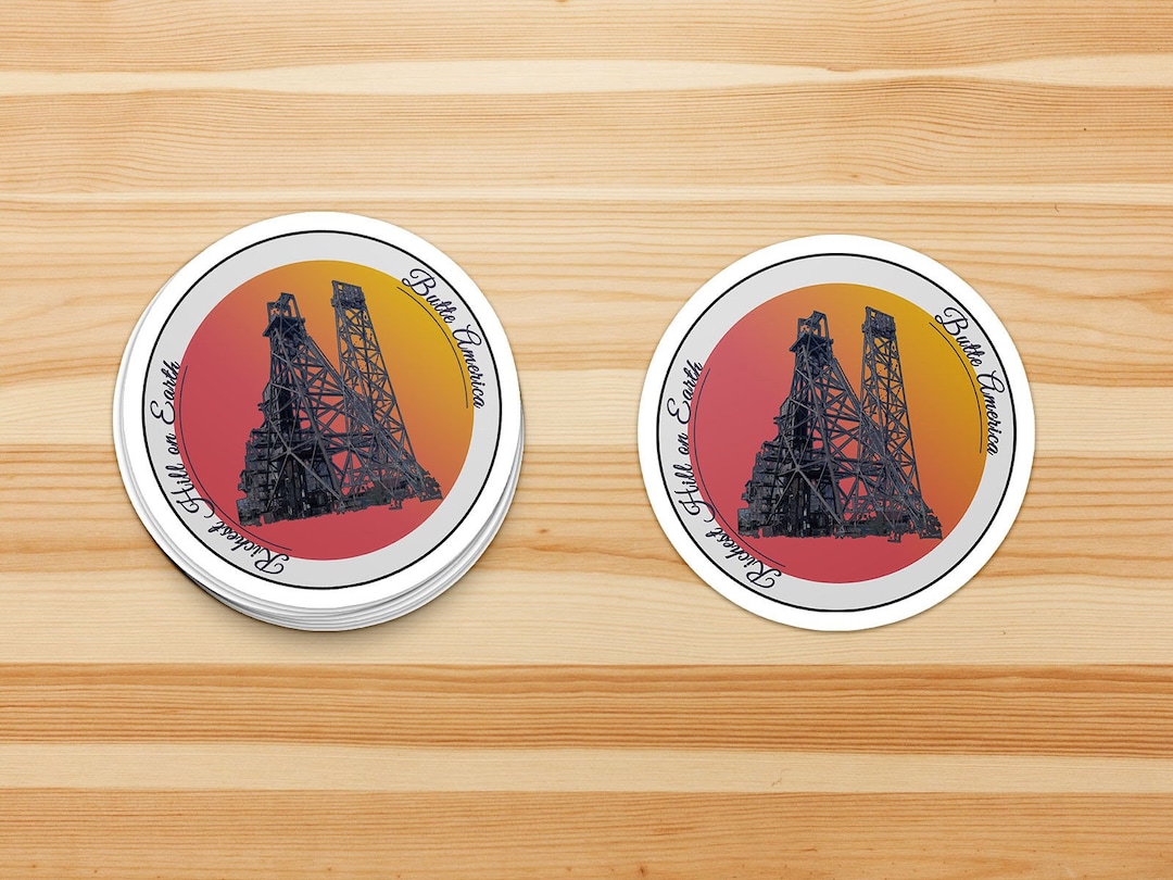 Butte Montana Head Frame Sticker, Mining Head Frame Sticker, Butte ...