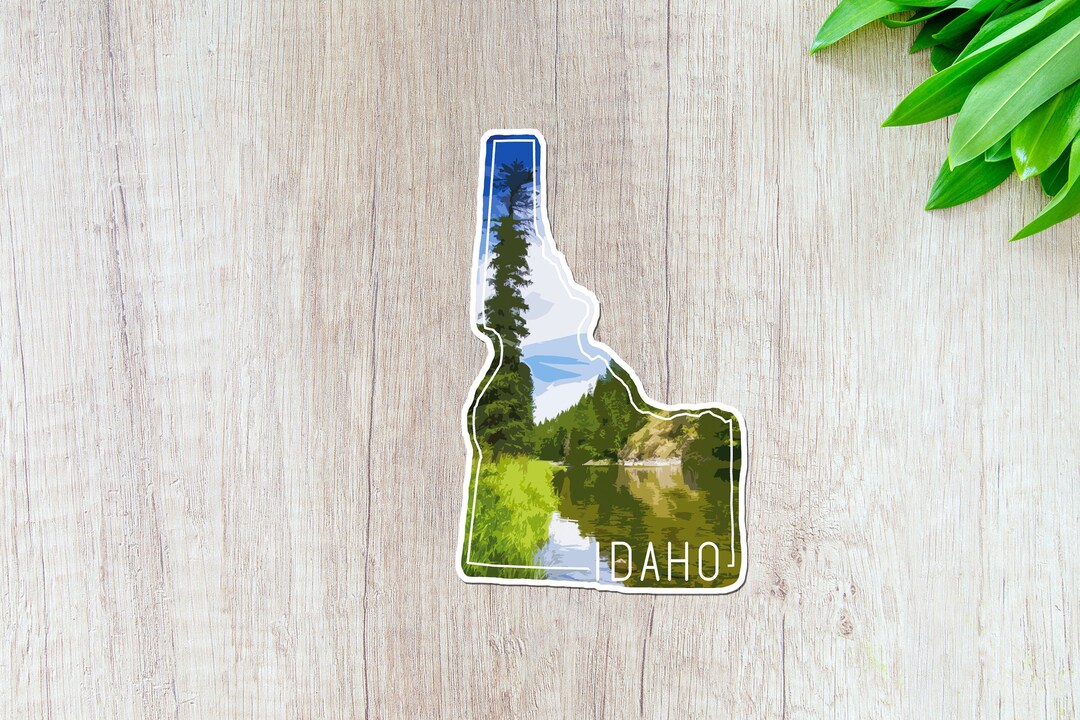 Idaho Sticker, Idaho Outline, State Stickers, Laptop Sticker, Idaho ...