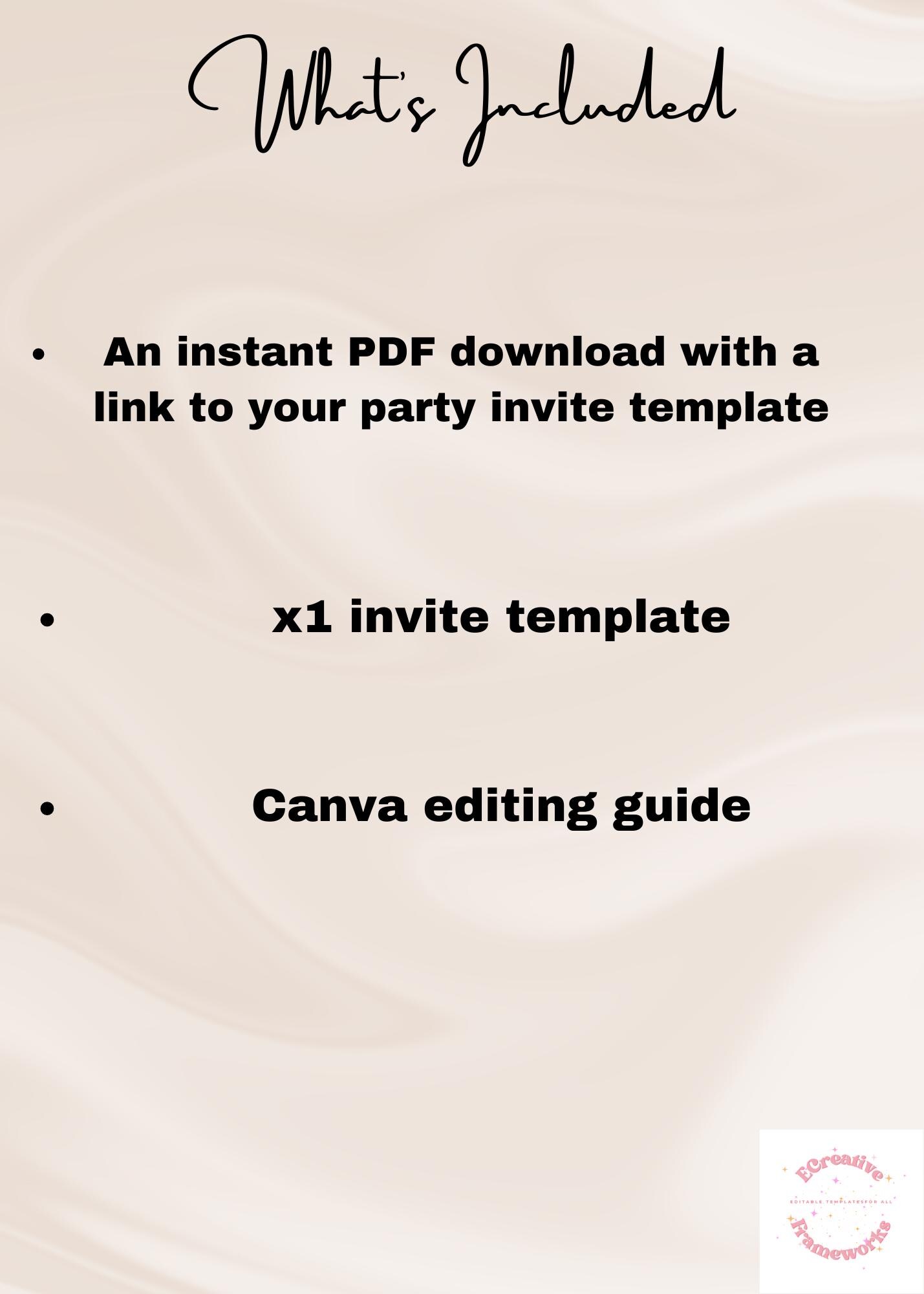 Customizable Digital Princess Party Invitation Editable Princess Theme ...