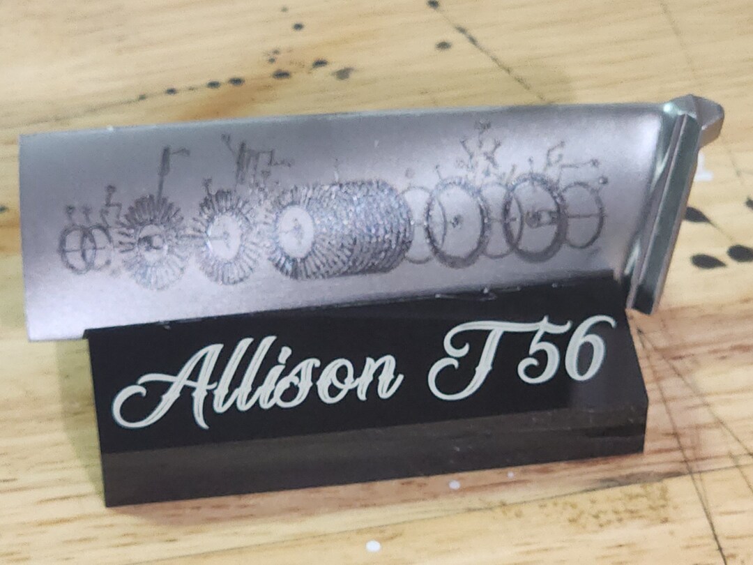 Allison T56 Compressor Blade Laser Engrvaed W/stand - Etsy