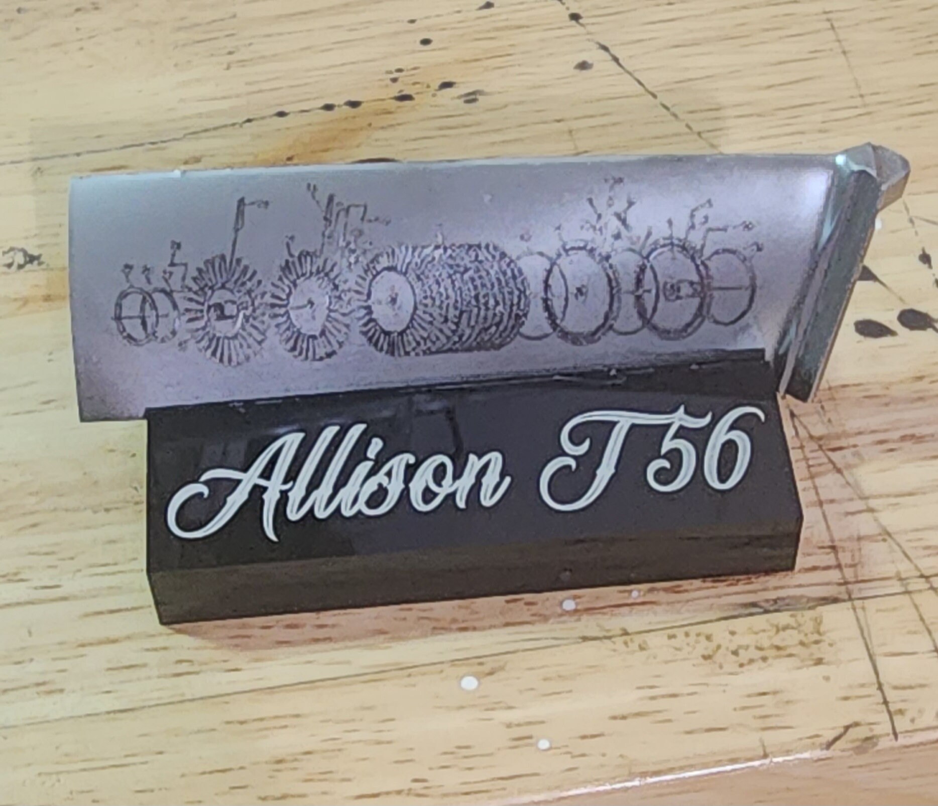 Allison T56 Compressor Blade Laser Engrvaed W/stand - Etsy