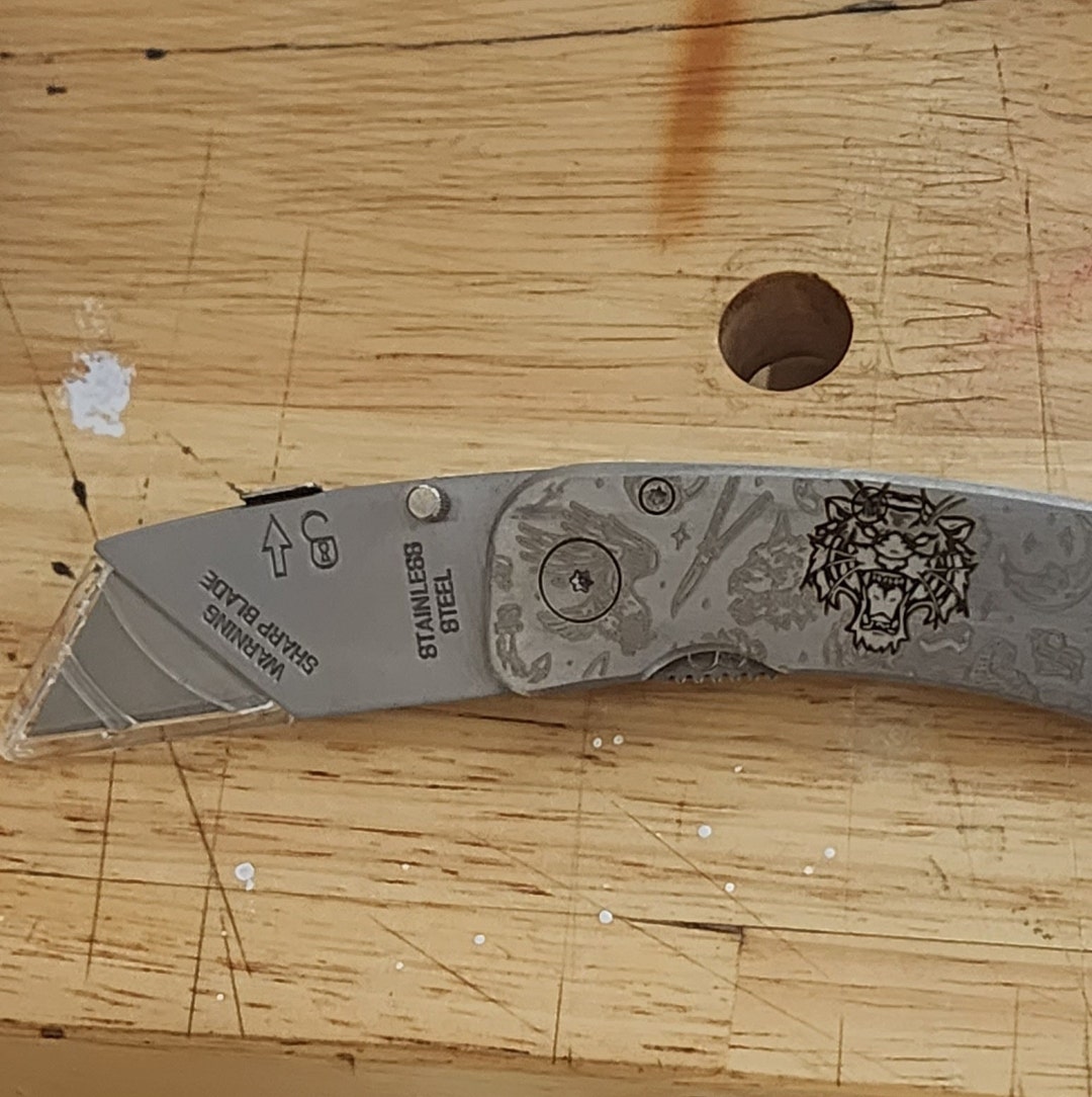 Laser Engraved Utility Knife - Etsy