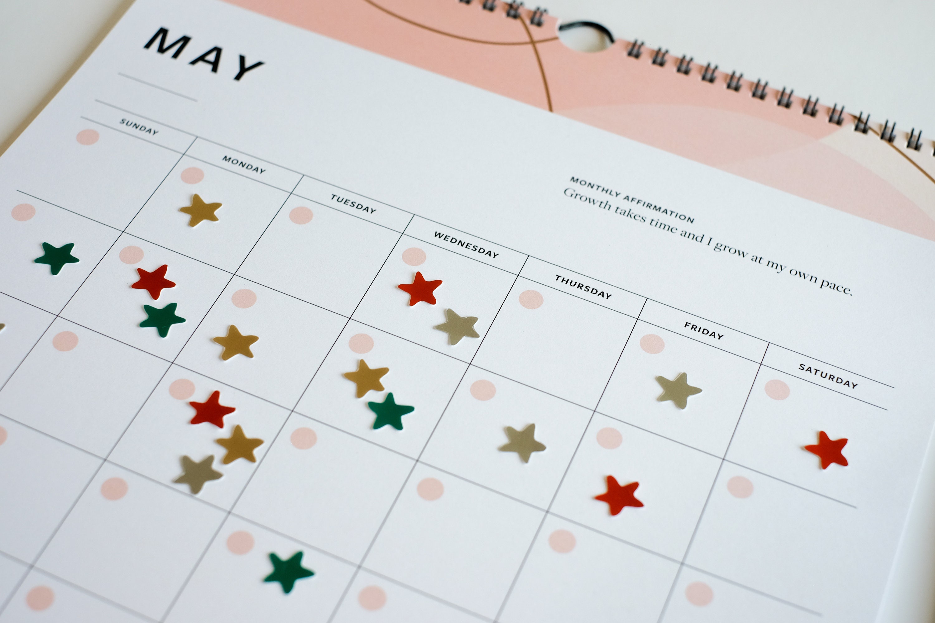 Monthly Habit Tracking Wall Calendar | Undated 12 Months | 11x17 ...