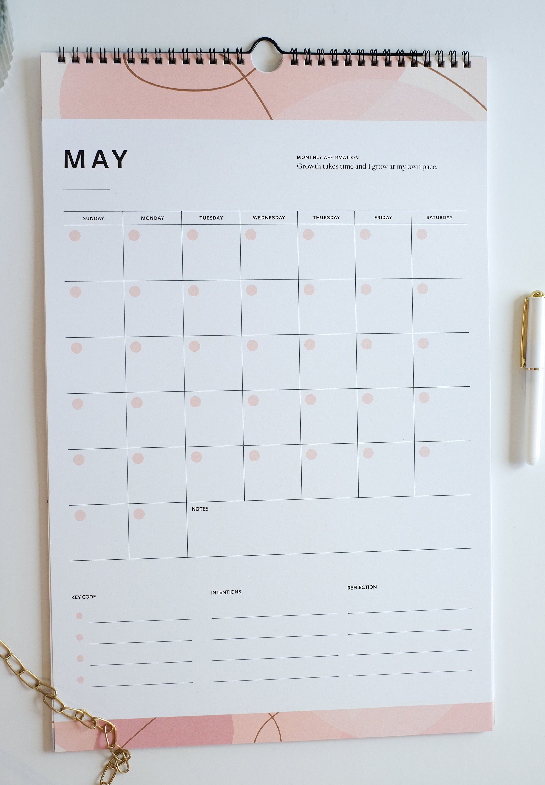 Monthly Habit Tracking Wall Calendar | Undated 12 Months | 11x17 ...