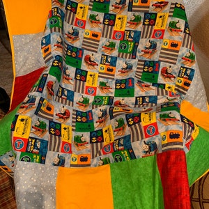 Thomas the Train Quilt toddler Bedding - Etsy