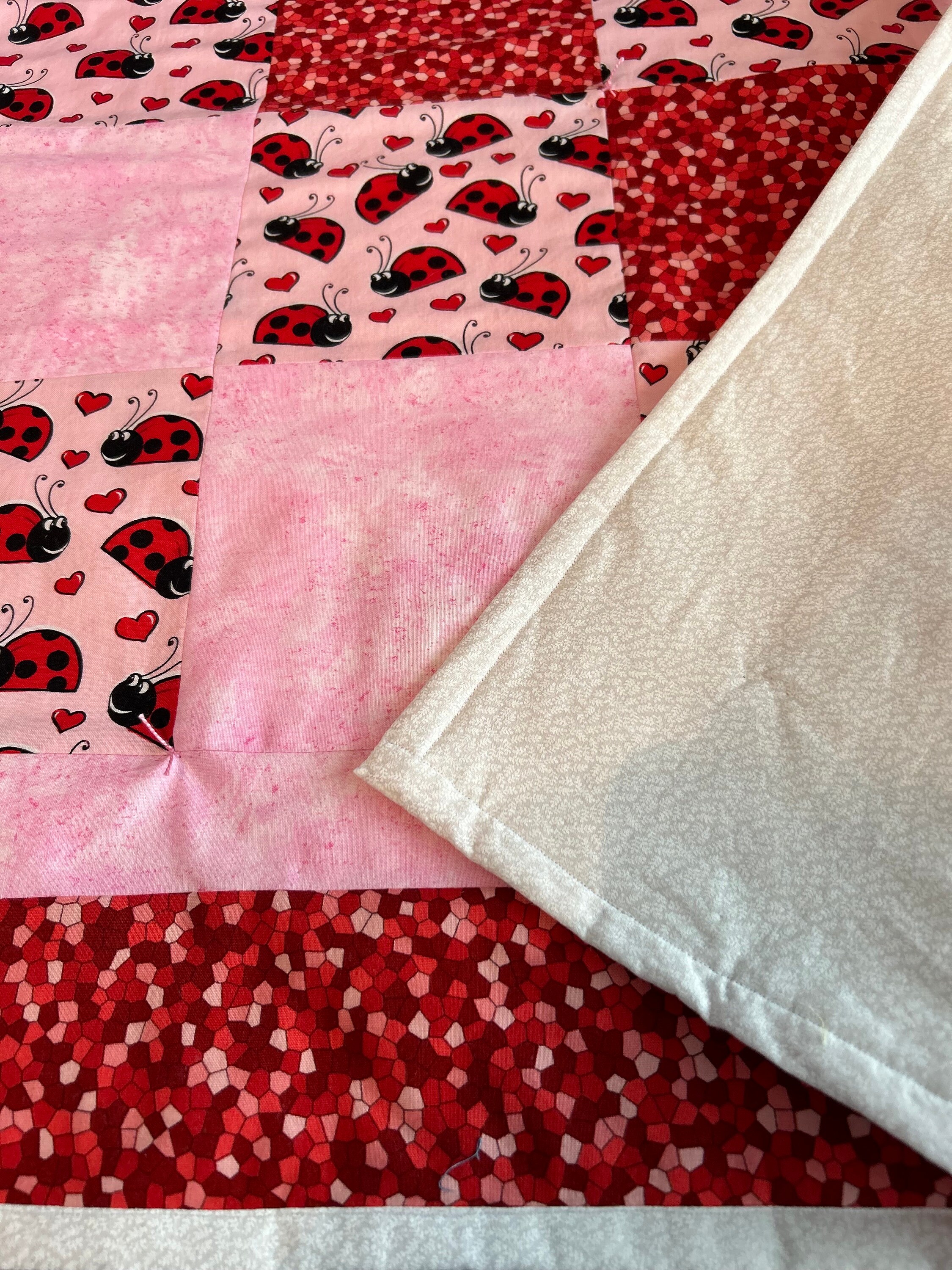 Ladybugs Red & Pink Quilt - Etsy