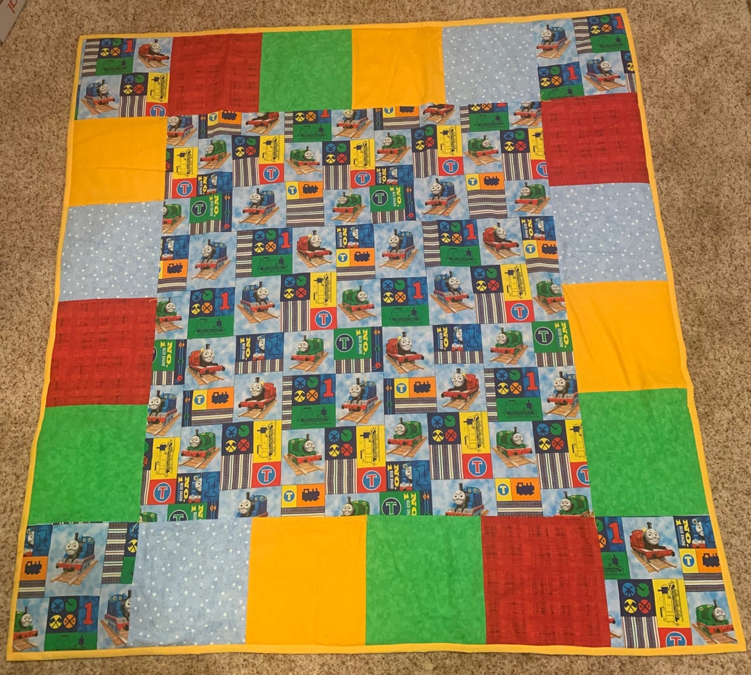 Thomas the Train Quilt toddler Bedding - Etsy