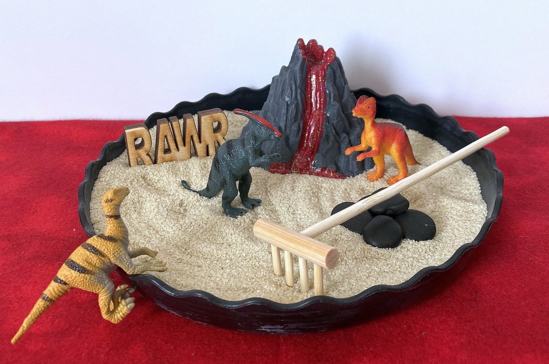 Mini DIY Dinosaur Zen Garden Kit Desk Accessory Christmas - Etsy