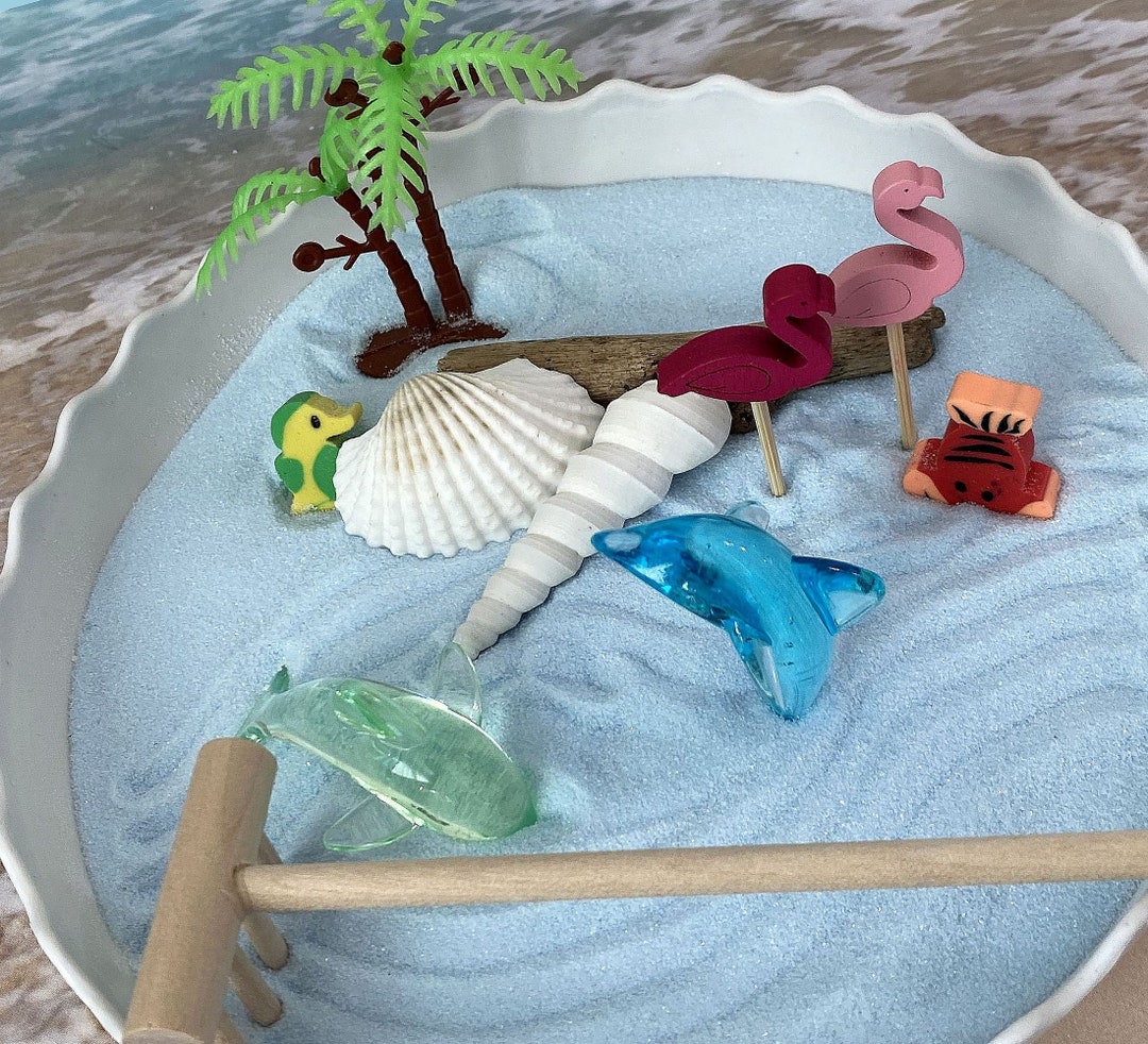 Beach Theme Desktop Sandbox With Accessories Beach Zen Garden Kit - 28 ...
