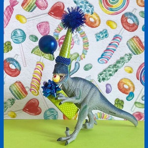 Dinosaur Cake Topper Green/blue Raptor Boy Dinosaur Birthday - Etsy