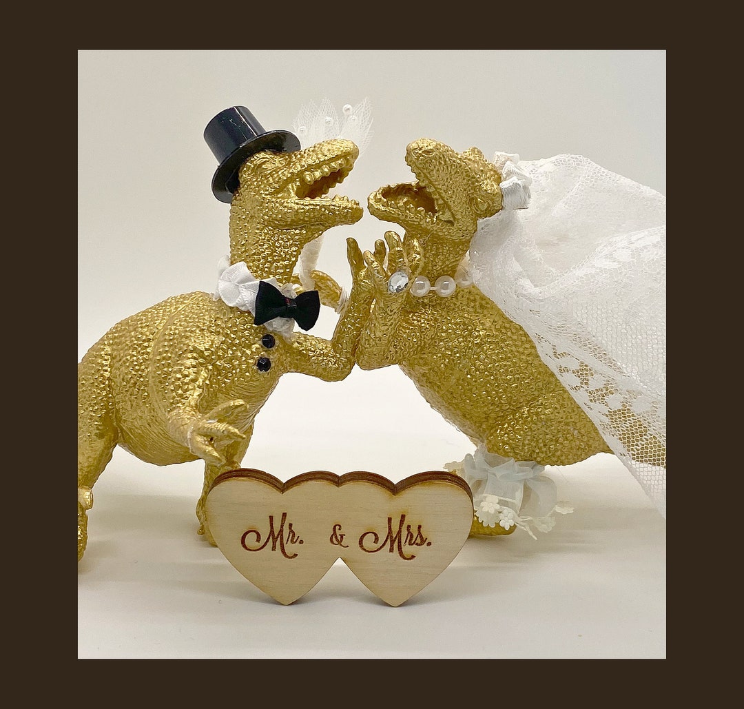 Dinosaur Cake Topper, Dinosaur Wedding Cake Topper, Dinosaur ...