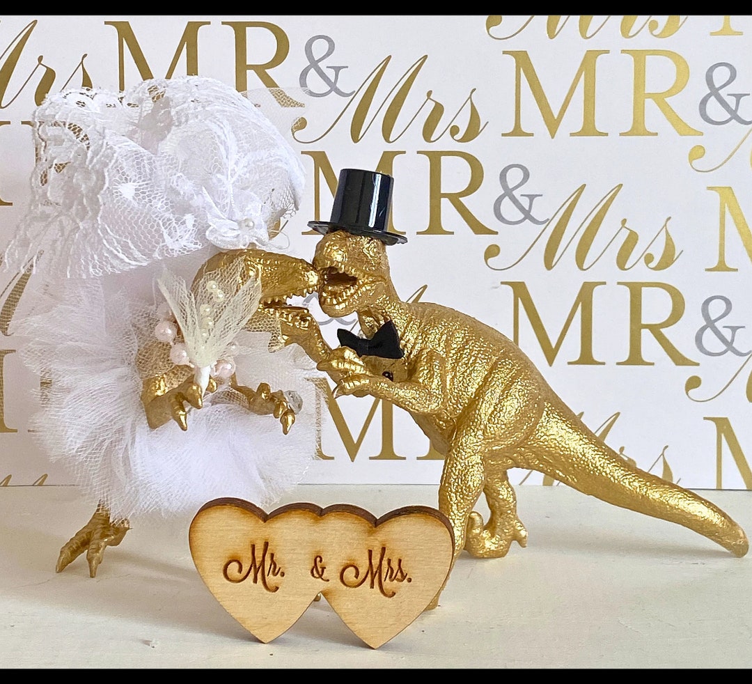 Dinosaur Cake Topper, Dinosaur Wedding Cake Topper, Dinosaur ...