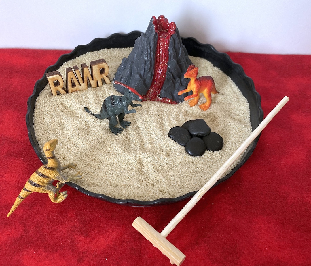 Mini DIY Dinosaur Zen Garden Kit Desk Accessory Christmas Craft Kit ...