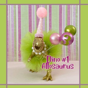 Dinosaur Cake Topper Tutu GOLD Dino Princesscrown Dinosaur Centerpiece ...