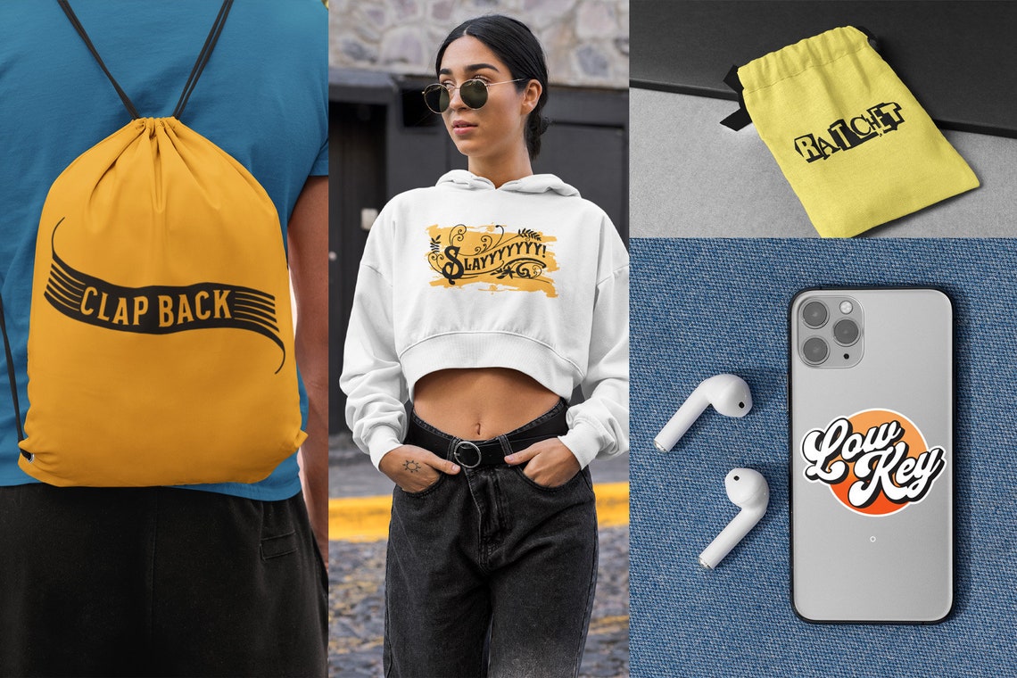 Slang Words SVG Bundle Graphic Design, Shirts, Cricut, Trending ...