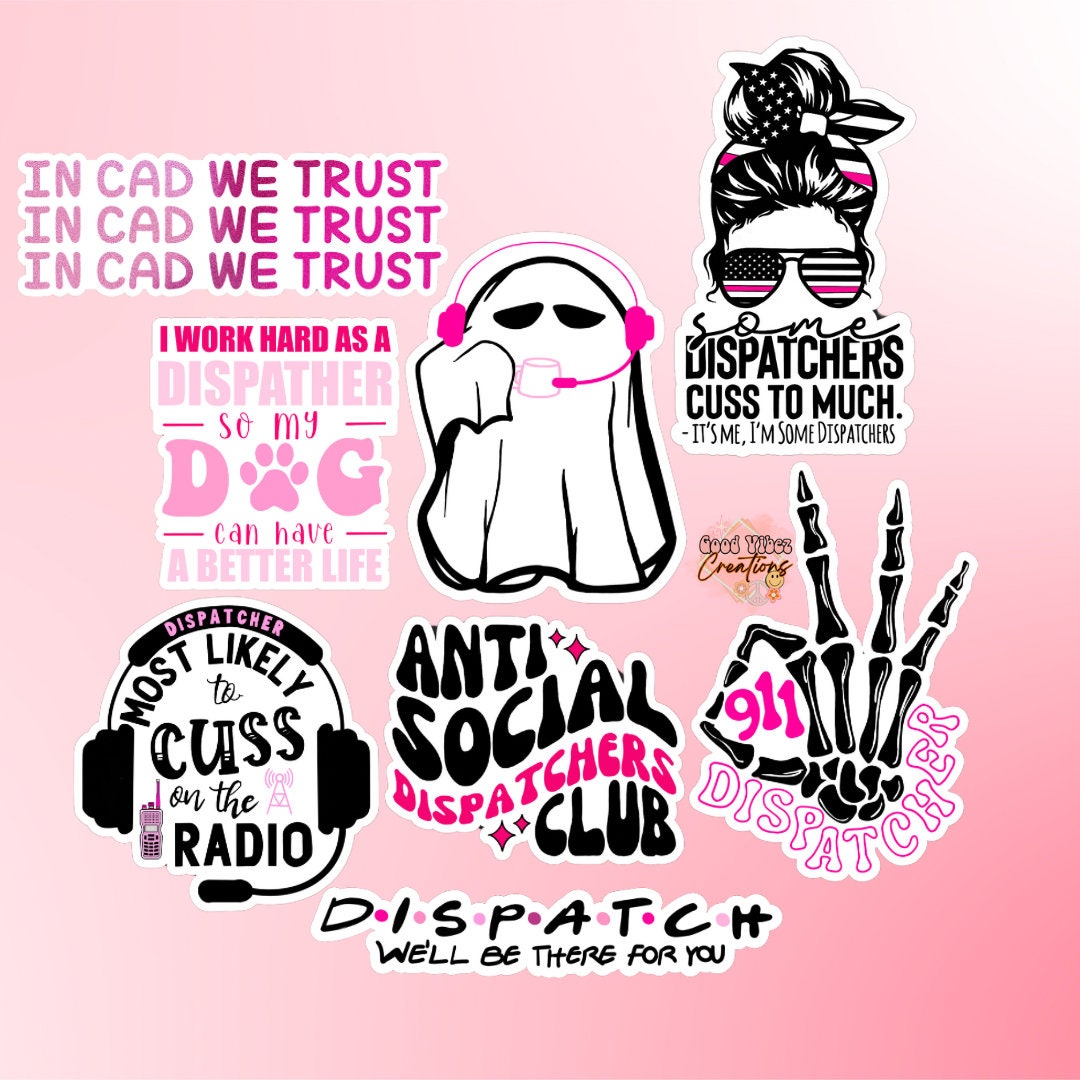 Dispatcher Sticker Set Pink - Etsy