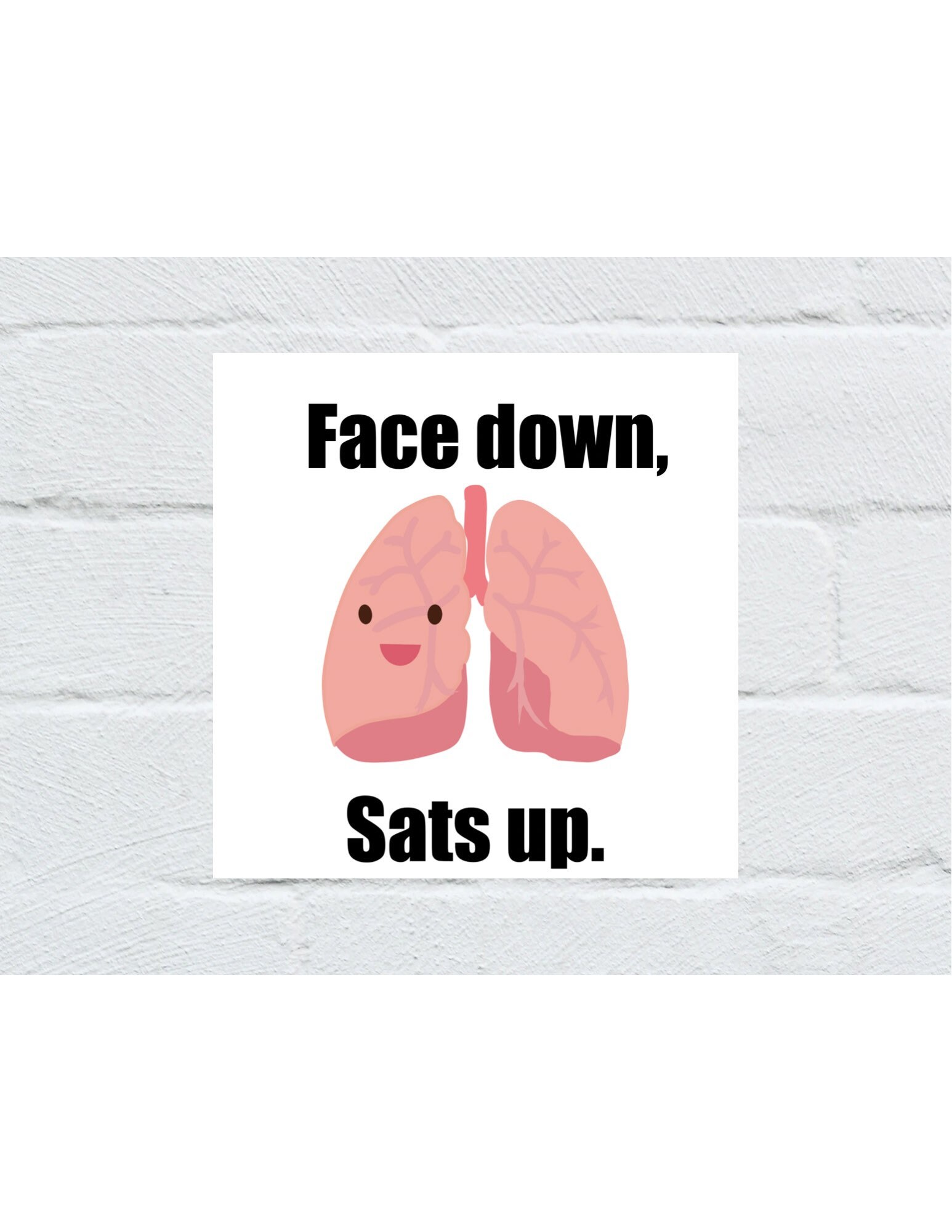 Face Down Sats up Sticker, Ems Sticker, Nursing Sticker, Gift for ...