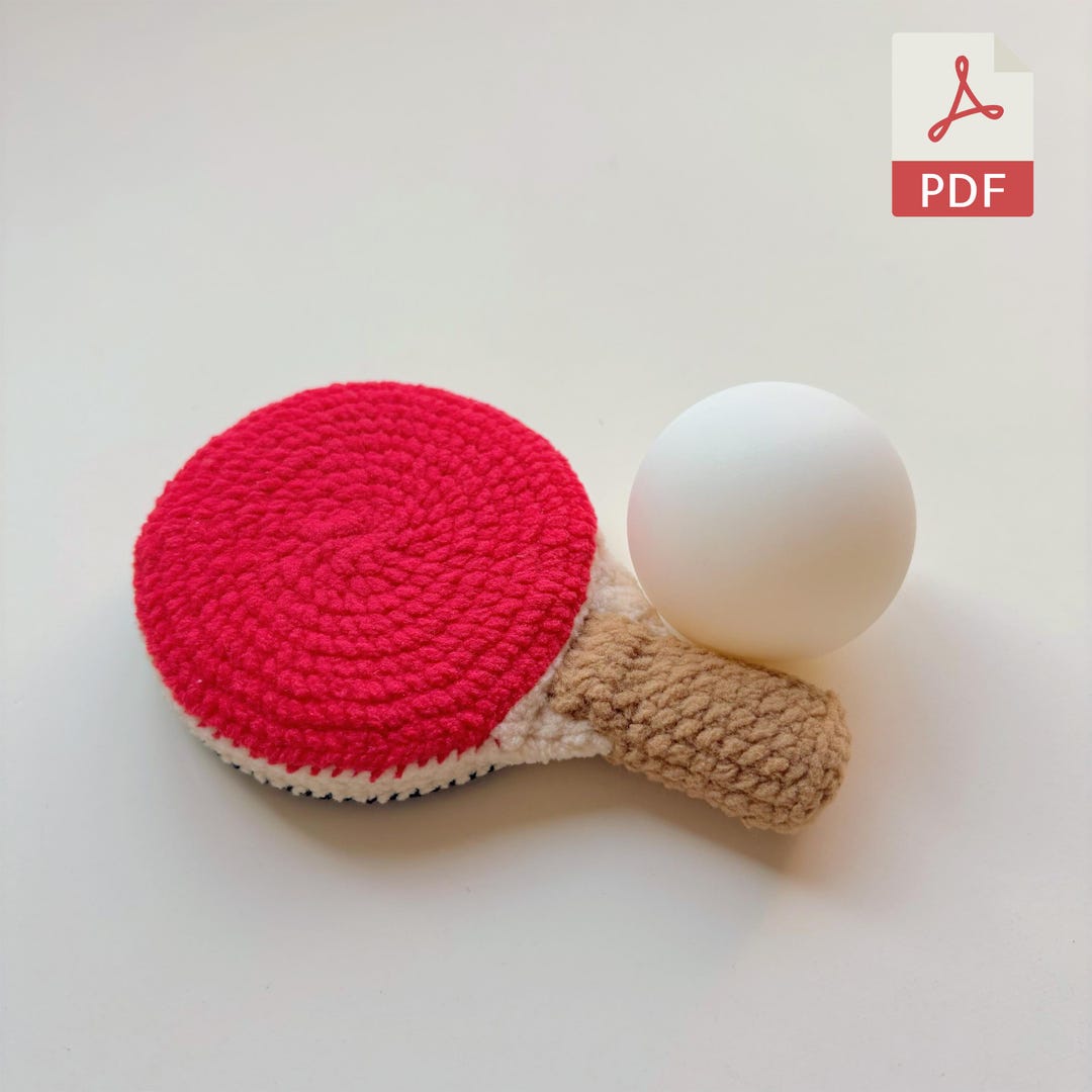 Crochet Pattern: Ping Pong Racket, Instant Download PDF Tutorial ...