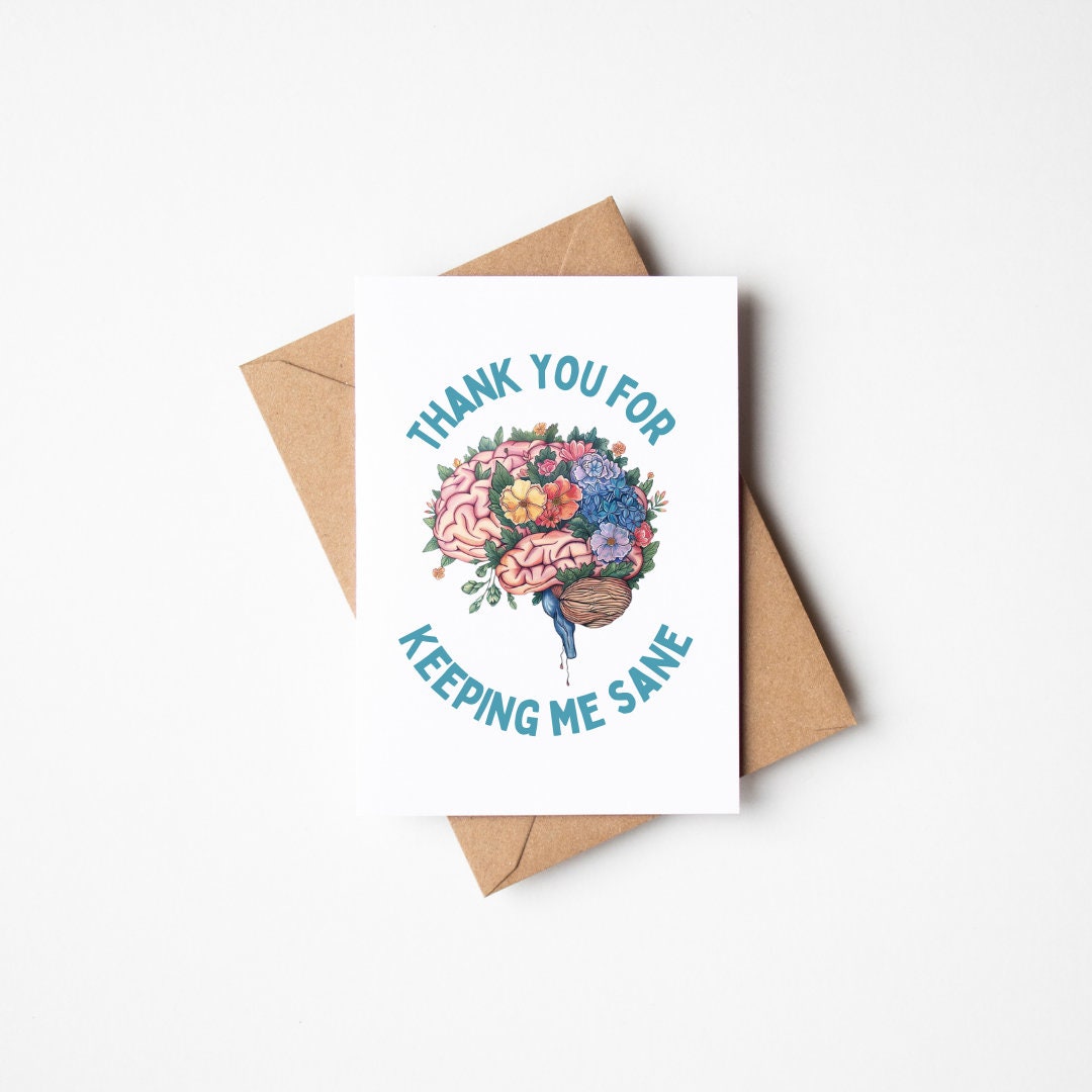 Thank You for Keeping Me Sane Psychiatrist Card Funny Psychologist Card ...