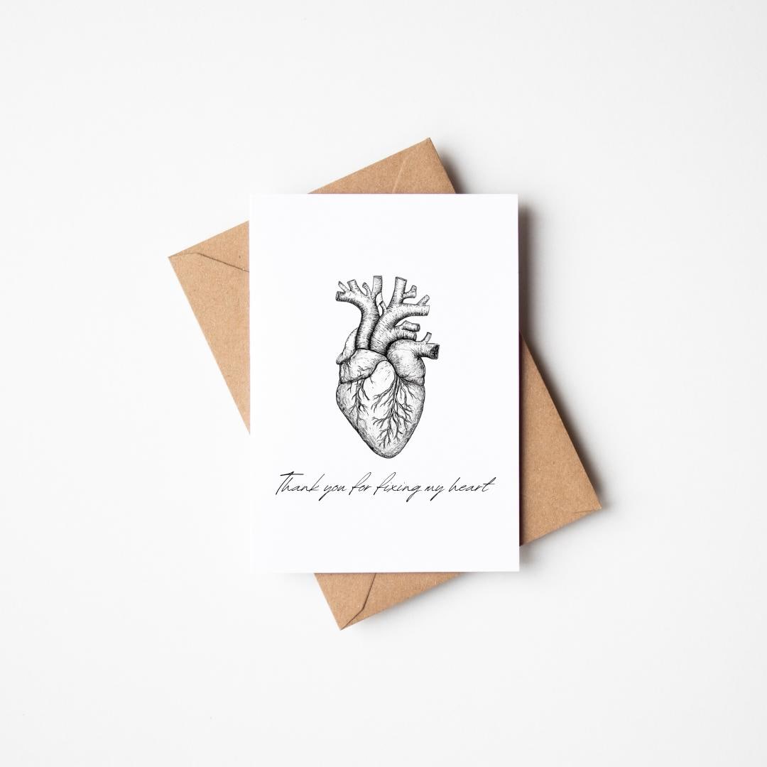 Thank You for Fixing My Heart Thank You Cardiologist Card Funny ...