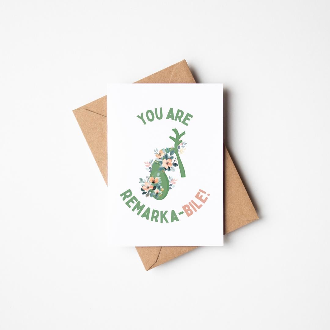 You Are Remarka-bile! Gastroenterologist Funny Blank Thank You Colon ...