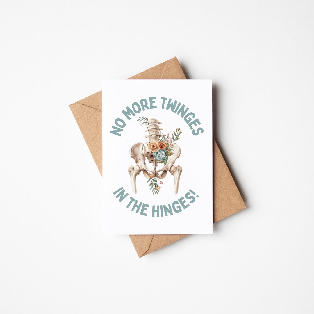 No More Twinges in the Hinges Funny Hip Replacement Card Hip Hip Hooray ...