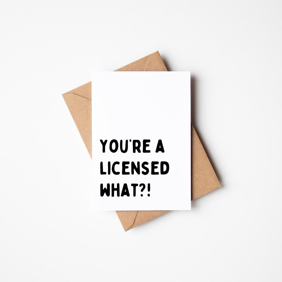 You're a Licensed What?! Licensed Professional Congratulations Funny ...