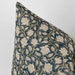 SARCELLE Designer Teal Floral Linen Pillow Cover, Block Print Pillow ...