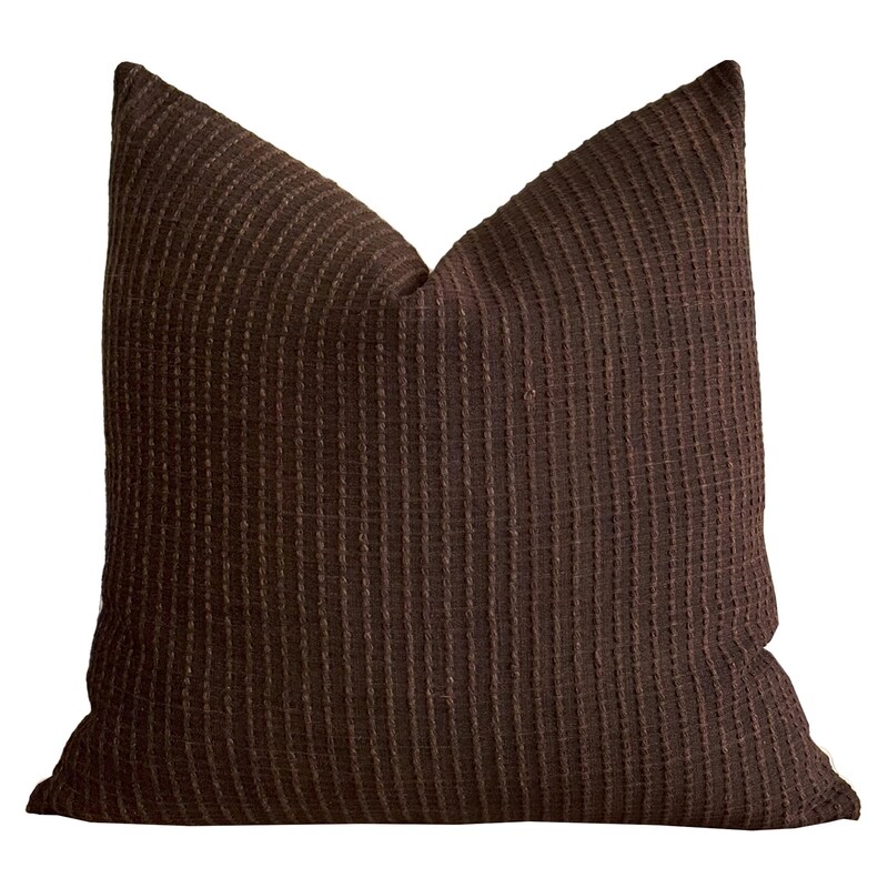 Dark Brown Pillow - Etsy