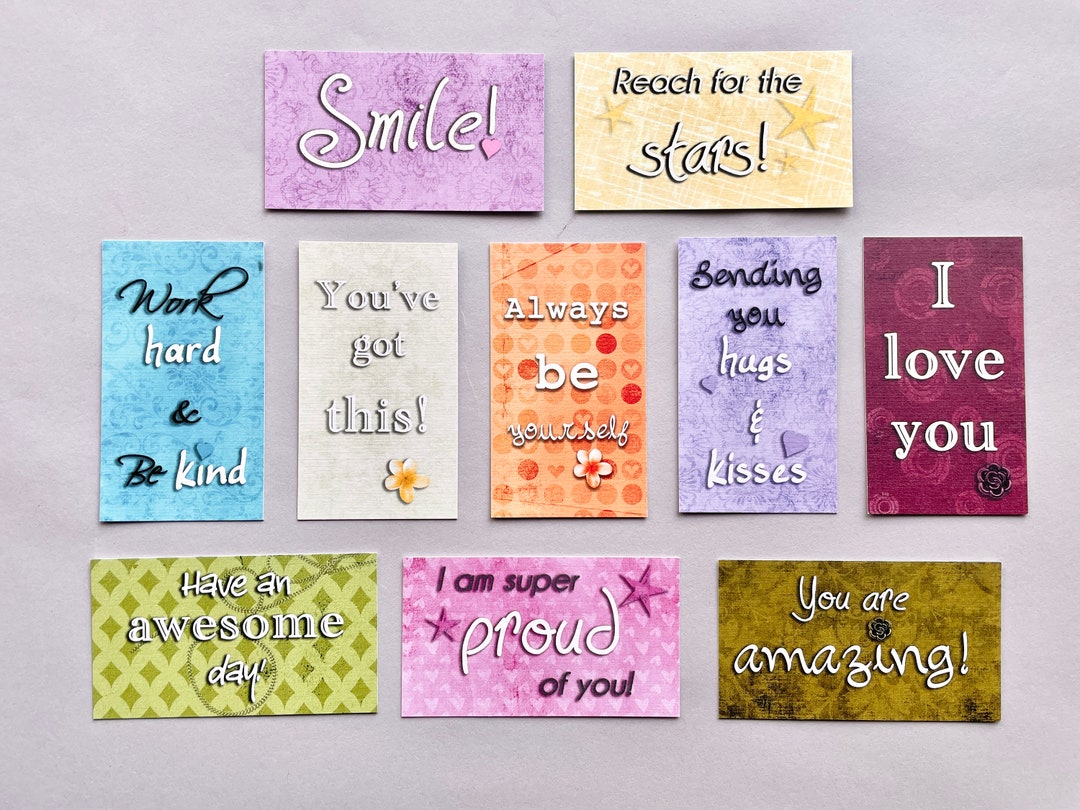 Set of 10 Little Lunch Notes | Inspirational Notes | Positive Notes | 2 ...