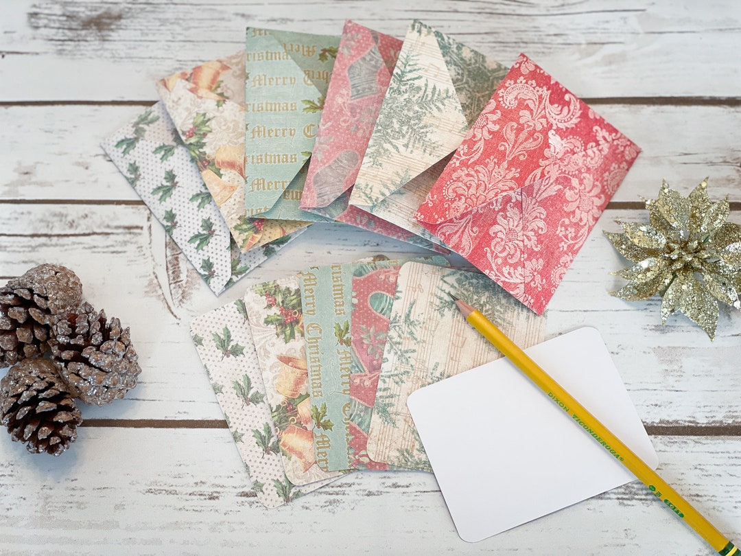 Handmade Holiday Cards With Envelopes: Gift Card Holder Set (3x4) - Etsy