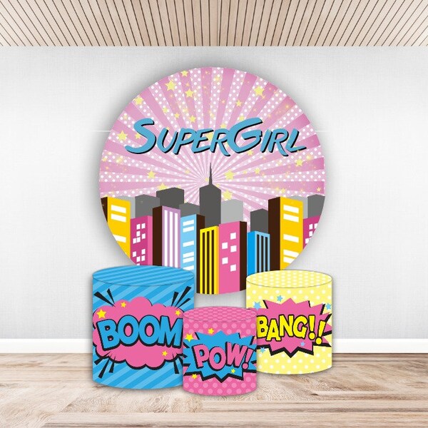 Girl Superhero Backdrop - Etsy