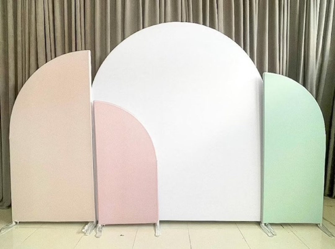 Up to 25% OFF Arched Stand Frame Fabric Backdrop Custom Color. Wedding ...