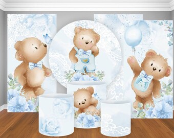 Round Teddy Bear Backdrop - Etsy