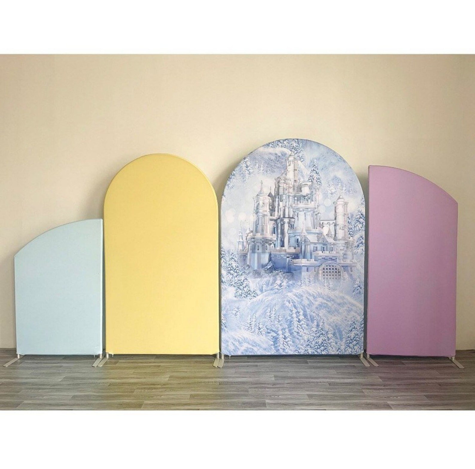 40% OFF 3pcs. Arched FABRIC BACKDROP Without Stand Frame High - Etsy ...