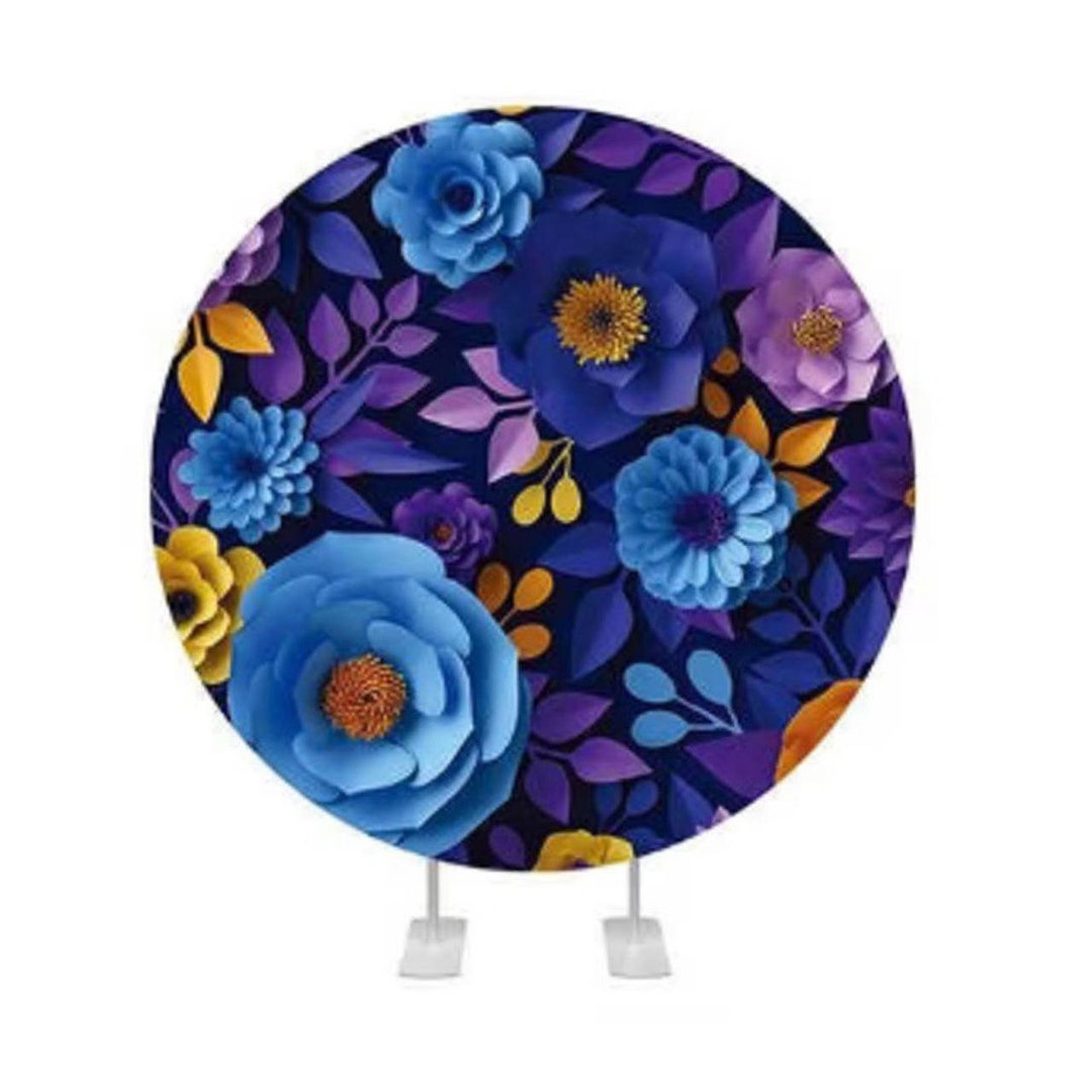 15% OFF 2pcs. FABRIC BACKDROP, Round Customai Design. Stand Not ...