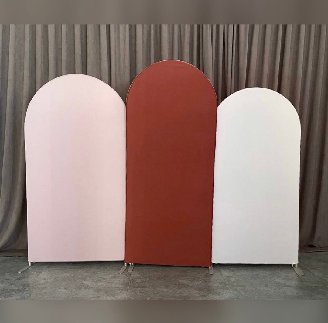 Up to 25% OFF Arched Stand Frame Fabric Backdrop Custom Color. Wedding ...