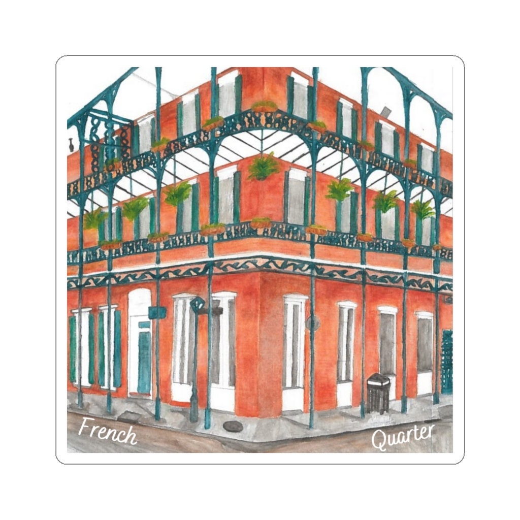 French Quarter Sticker | New Orleans Sticker - Etsy