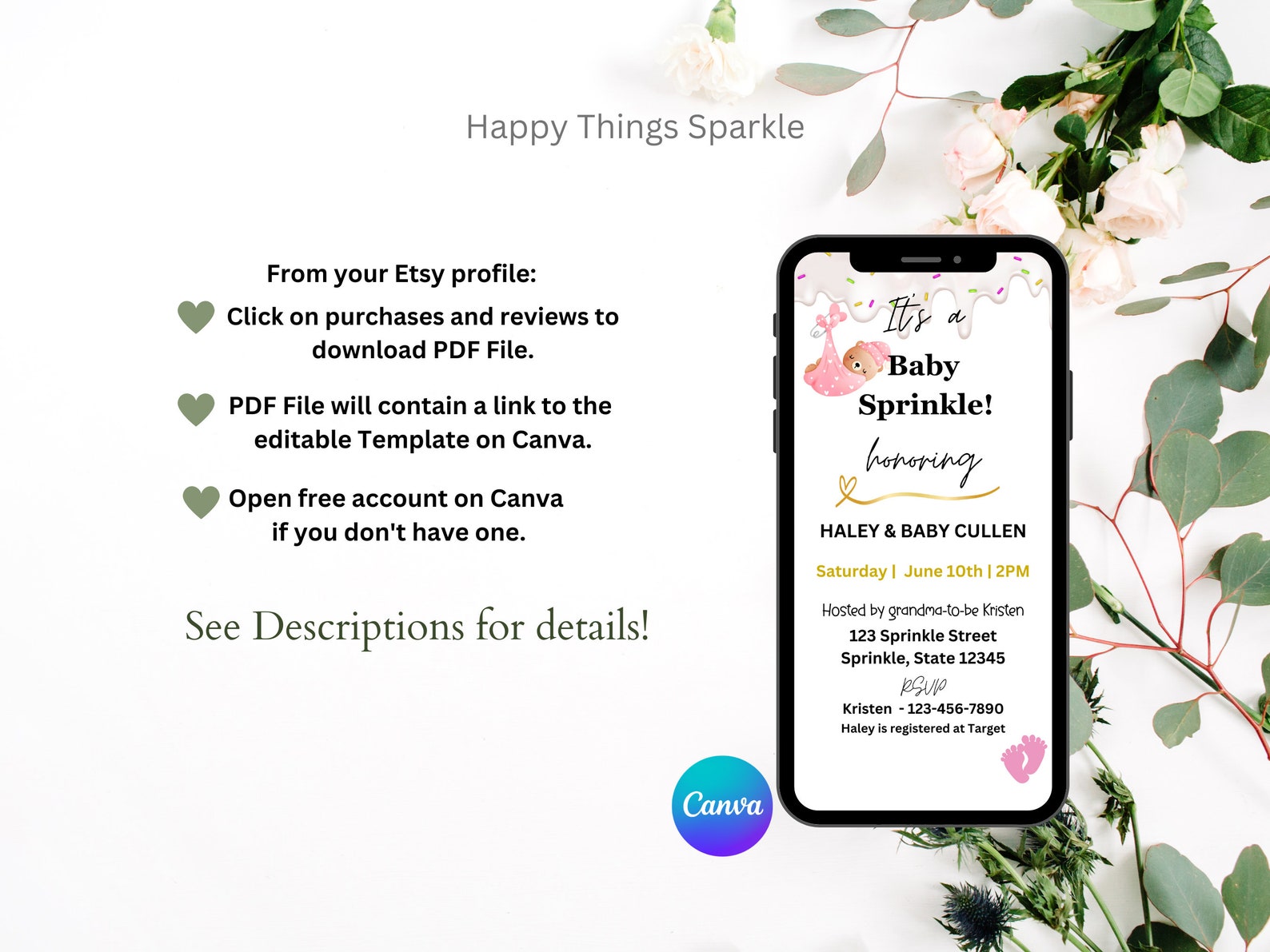 Baby Sprinkle Electronic Invitation Evite Bear Theme Sprinkle Text ...