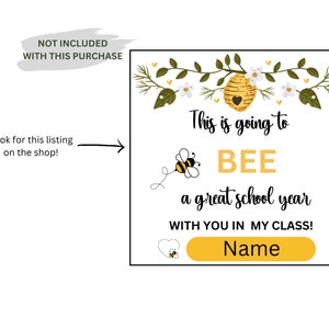 Back to School Treat Tags, This is Going to BEE a Great School Year ...