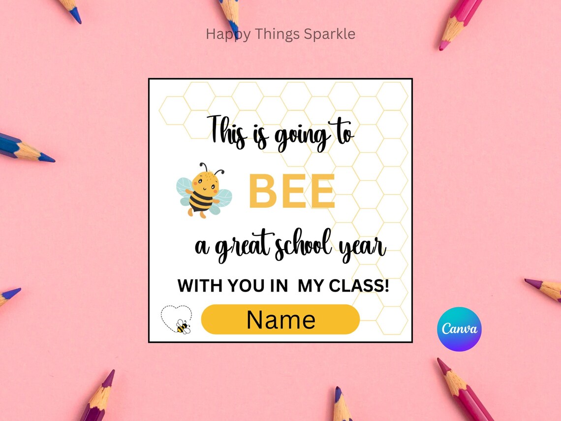 Back to School Treat Tags, This is Going to BEE a Great School Year ...