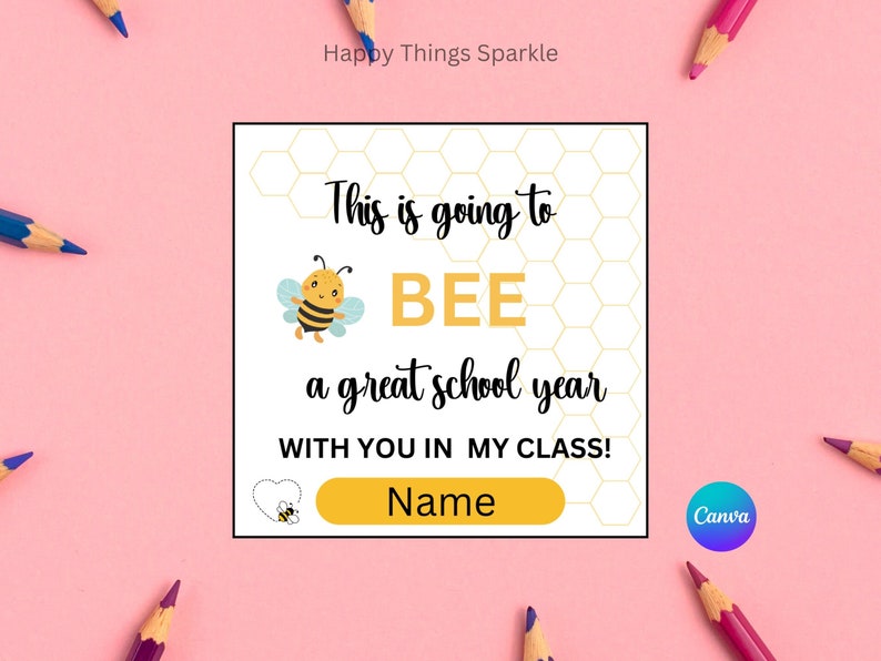 Back to School Treat Tags, This is Going to BEE a Great School Year ...