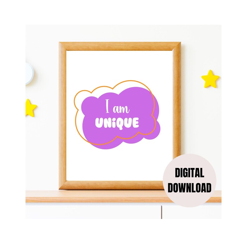Positive Affirmation Wall Art for Kids Playroom Poster Decoration ...