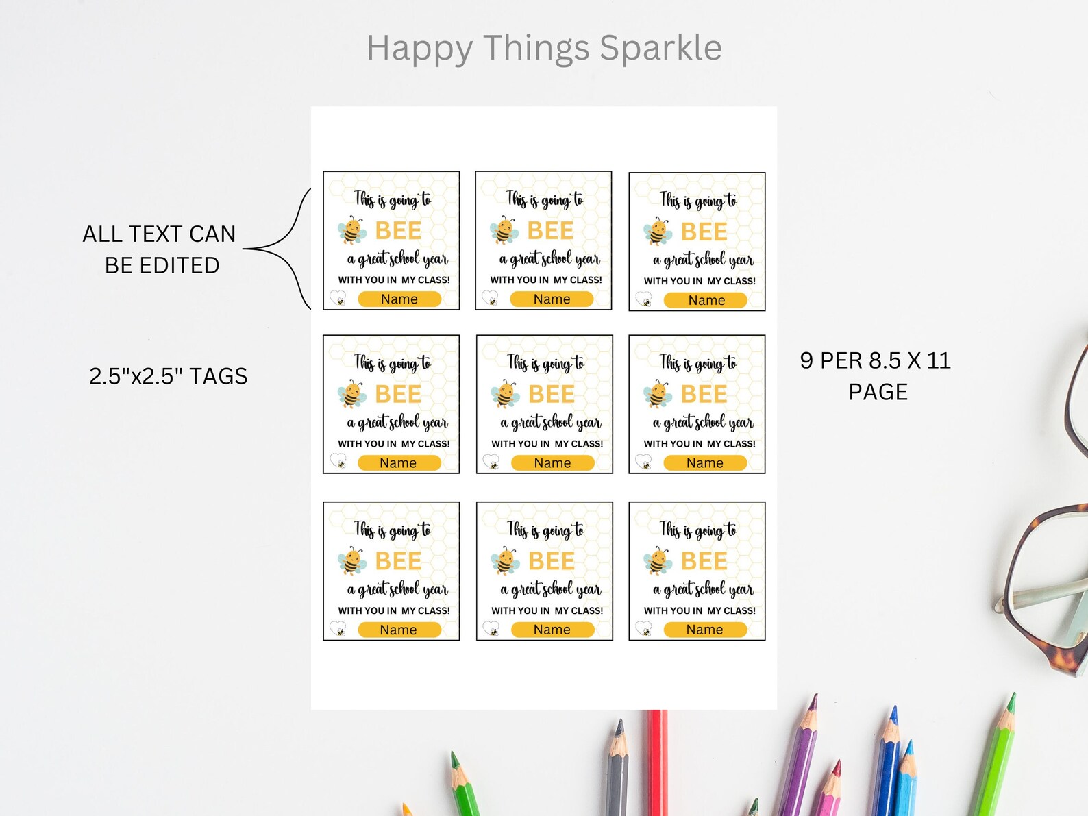 Back to School Treat Tags, This is Going to BEE a Great School Year ...