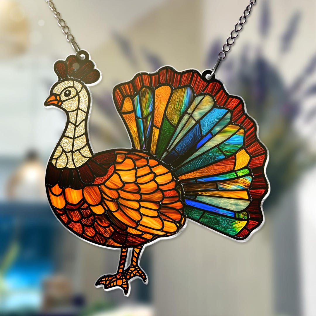 Thanksgiving Turkey Acrylic Window Hanging Thanksgiving Decoration Home ...