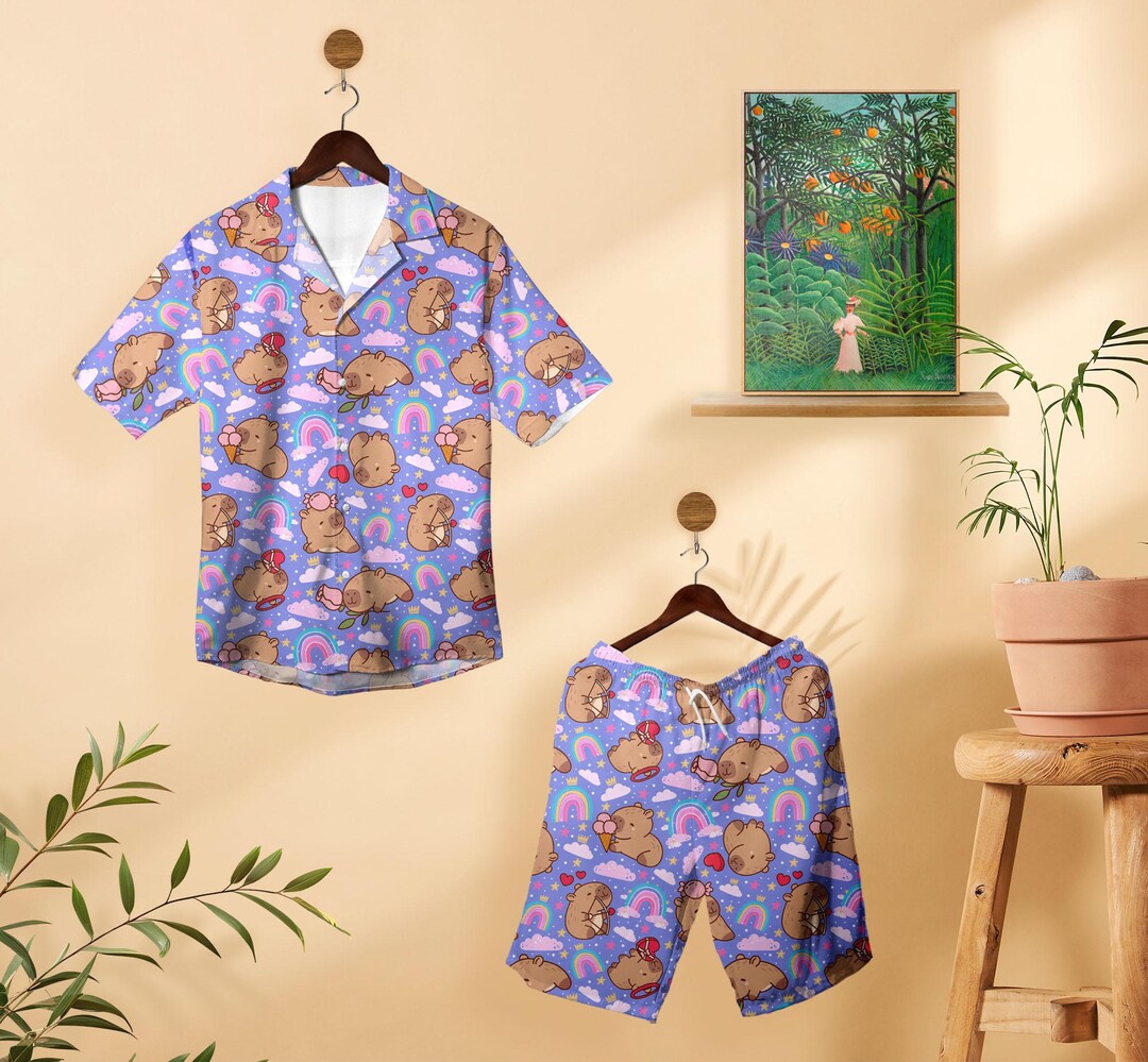 Cute Capybara Hawaiian Shirt Gift Funny Capybara Shirt Capybara Lover ...