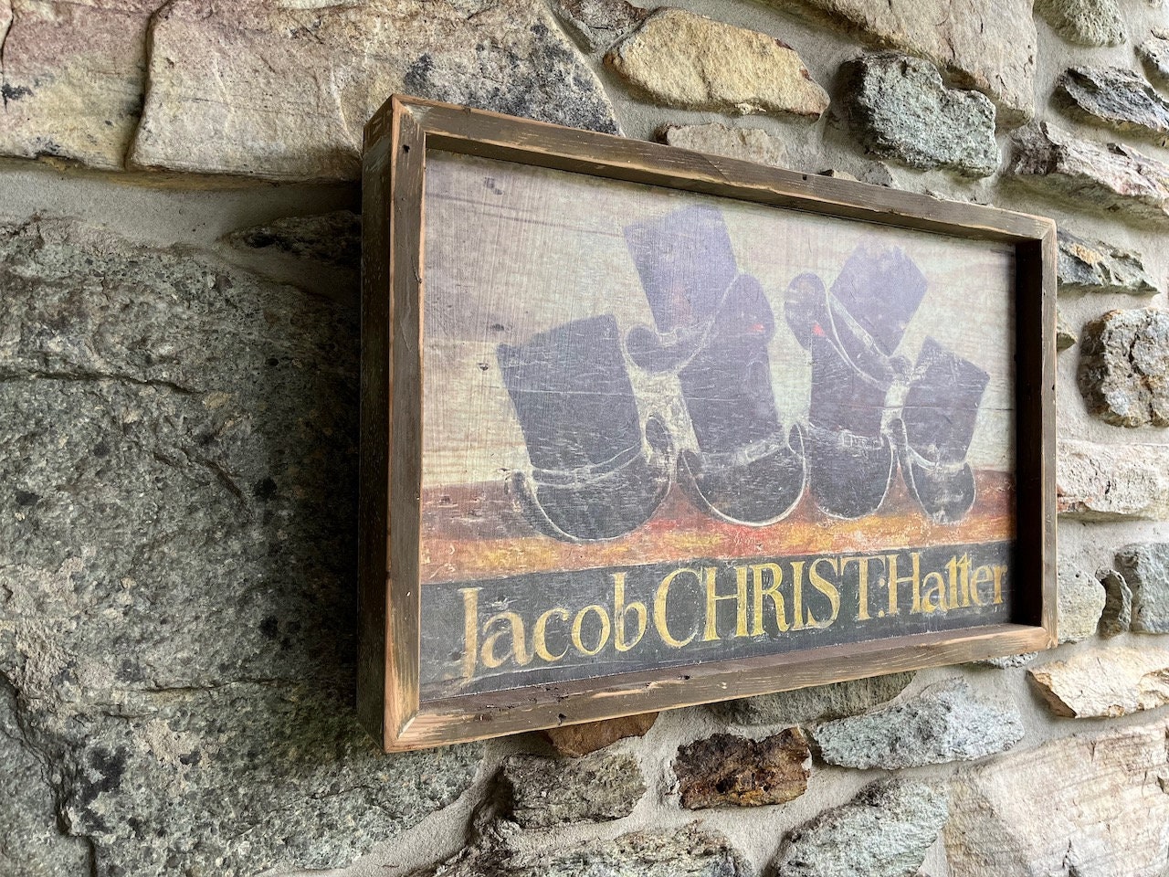 Jacob Christ Hatter Trade Sign - Etsy